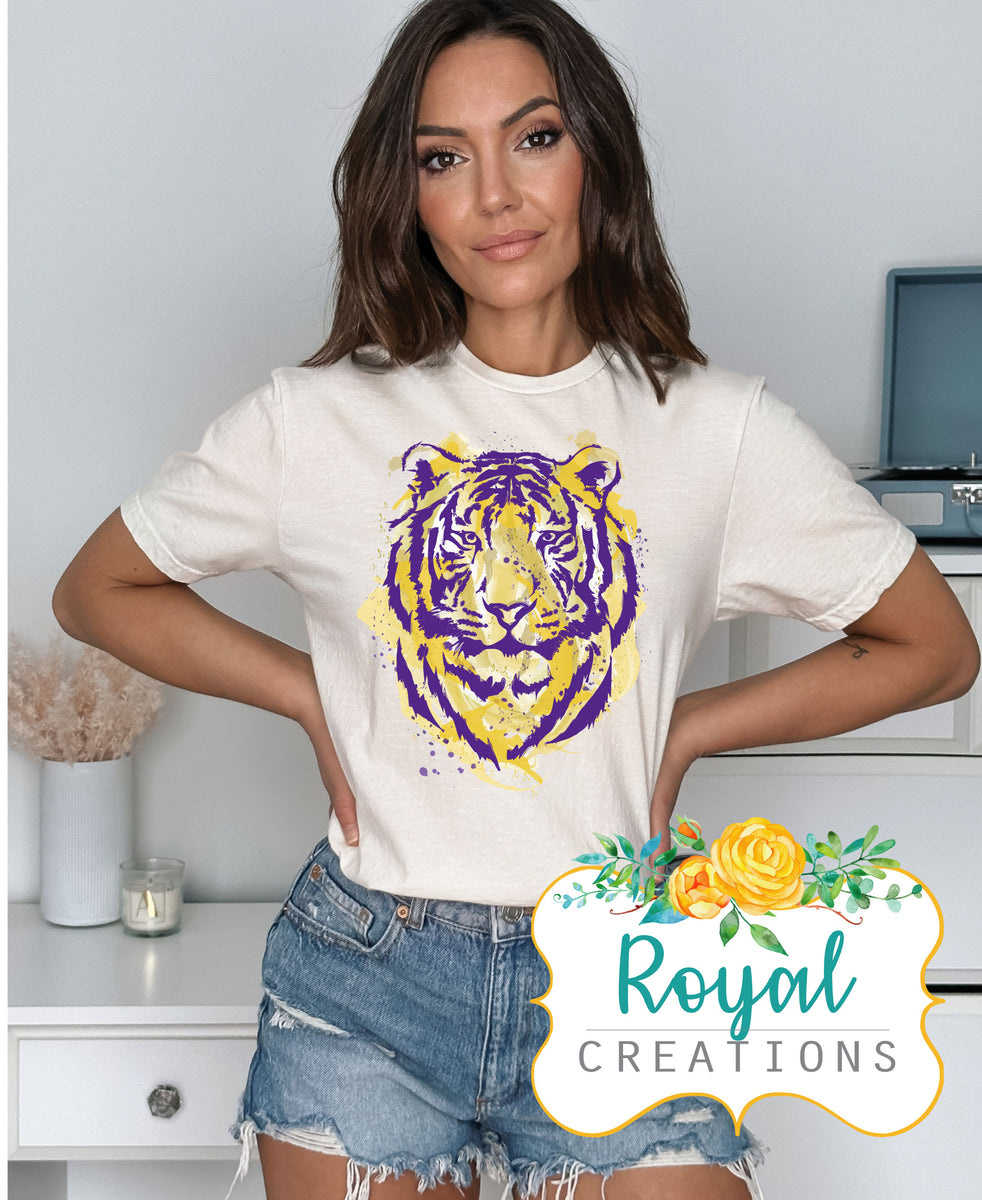 Purple and Gold T-Tiger T-SHirt – Royal Creations