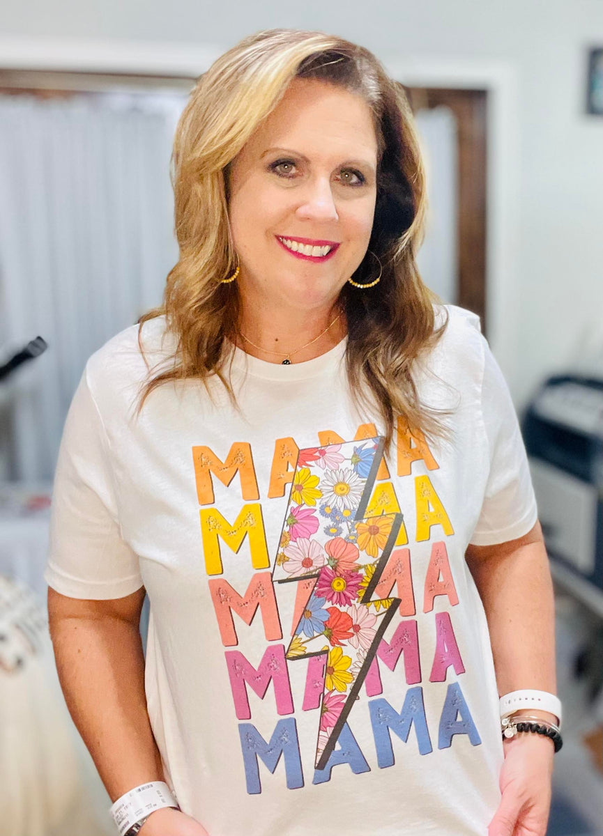 Flower Lightning Mama Tee – Royal Creations